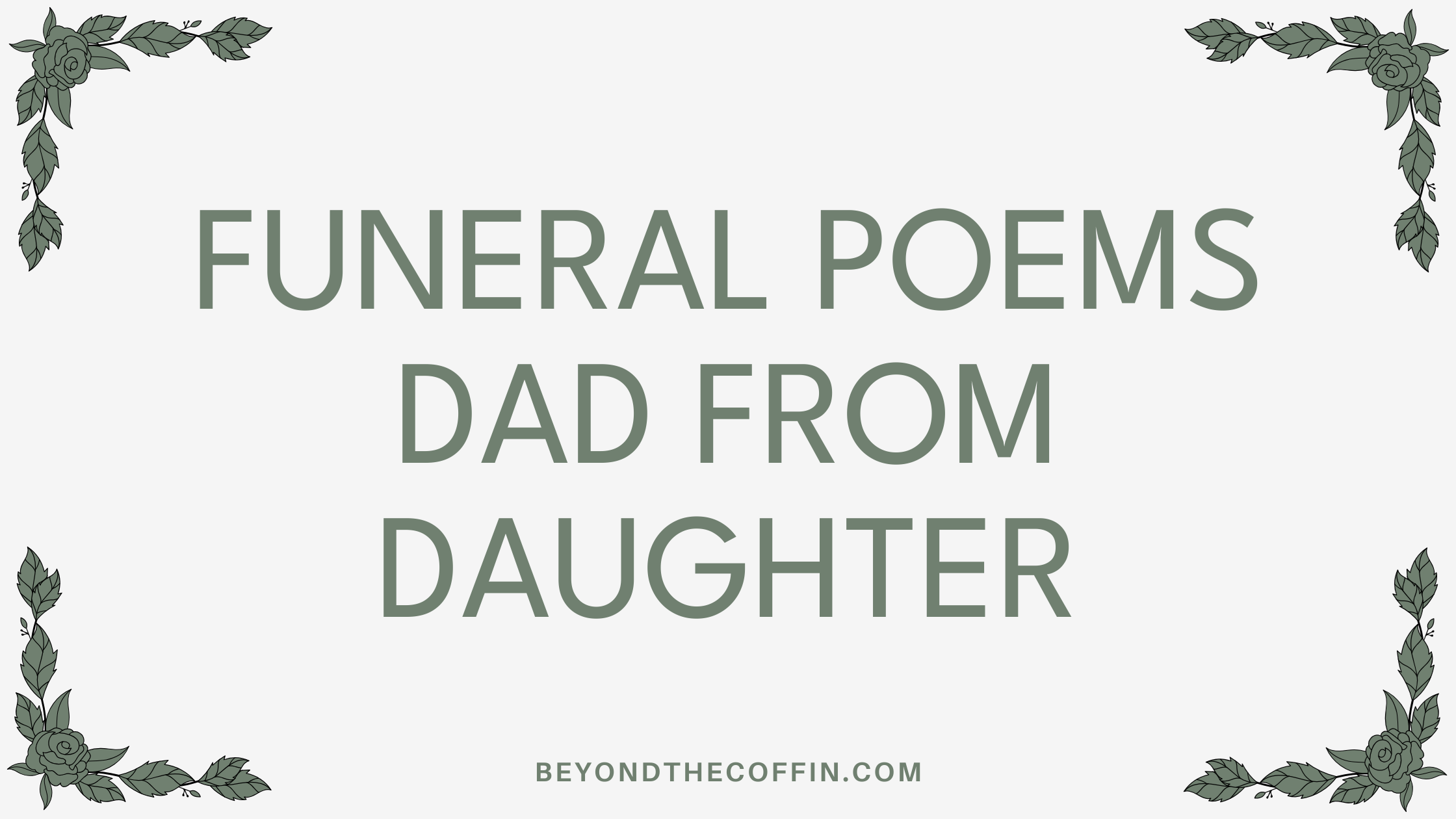 Funeral Poems Dad From Daughter: A Daughter's Loving Tribute in Verse